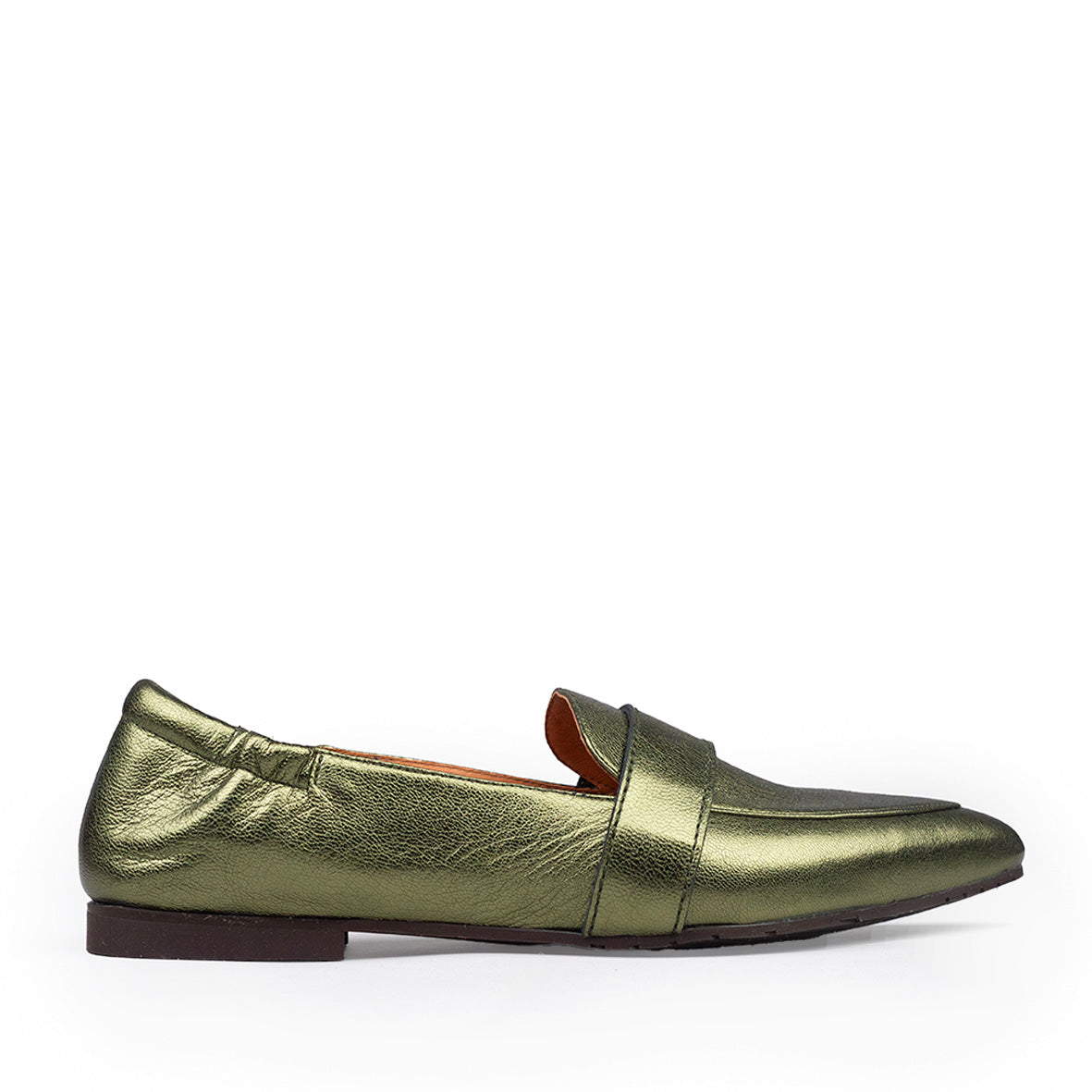Hannah Wine Metallic Flat Shoe