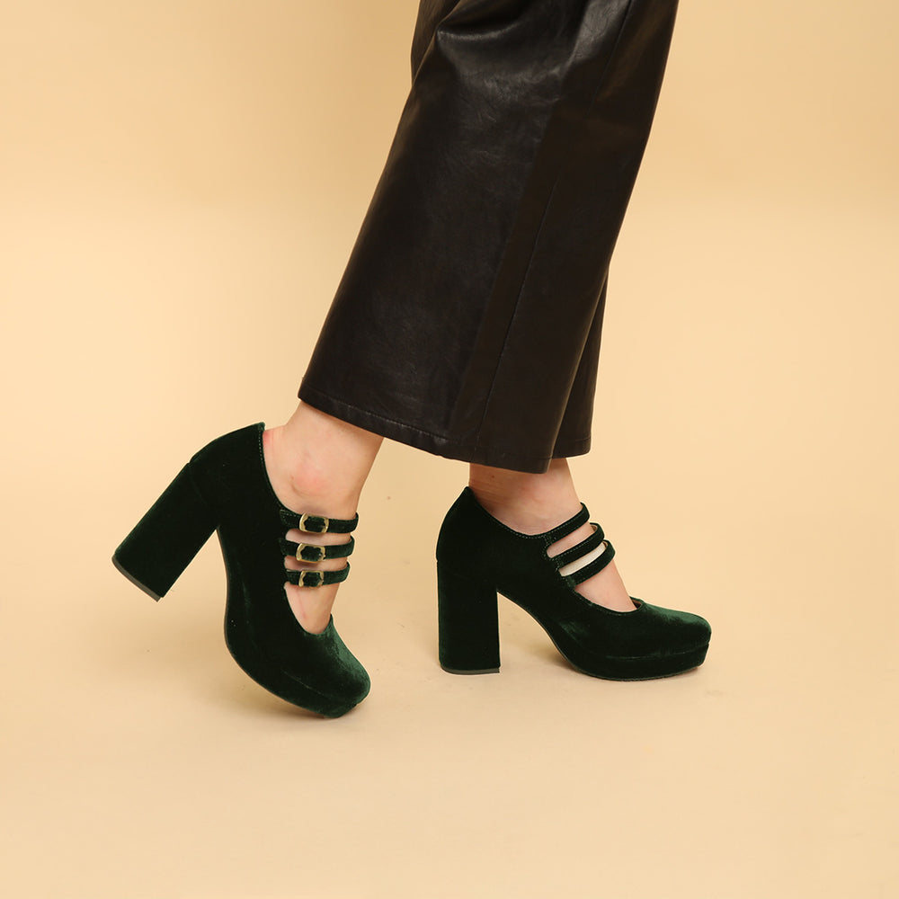 Violet Velvet Dark Green